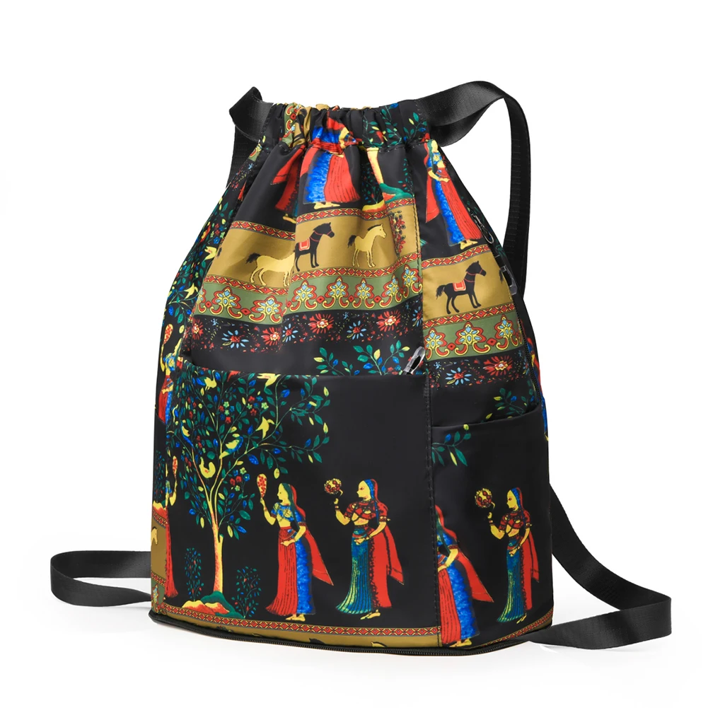 Drawstring-Casual-Backpack-Waterproof-Unisex-Sports-Knapsack-Dry-wet ...