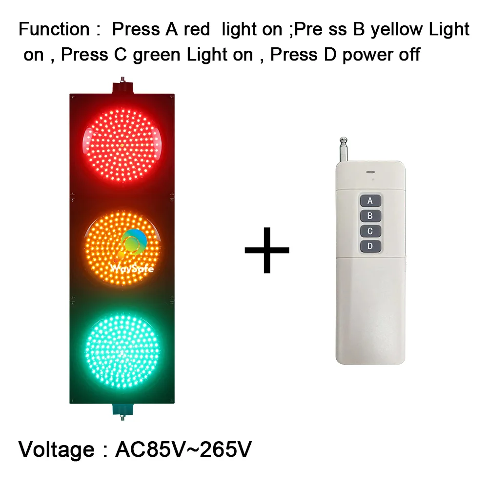 200mm Waterproof PC Housing Traffic Signal Light with Remote Control ...
