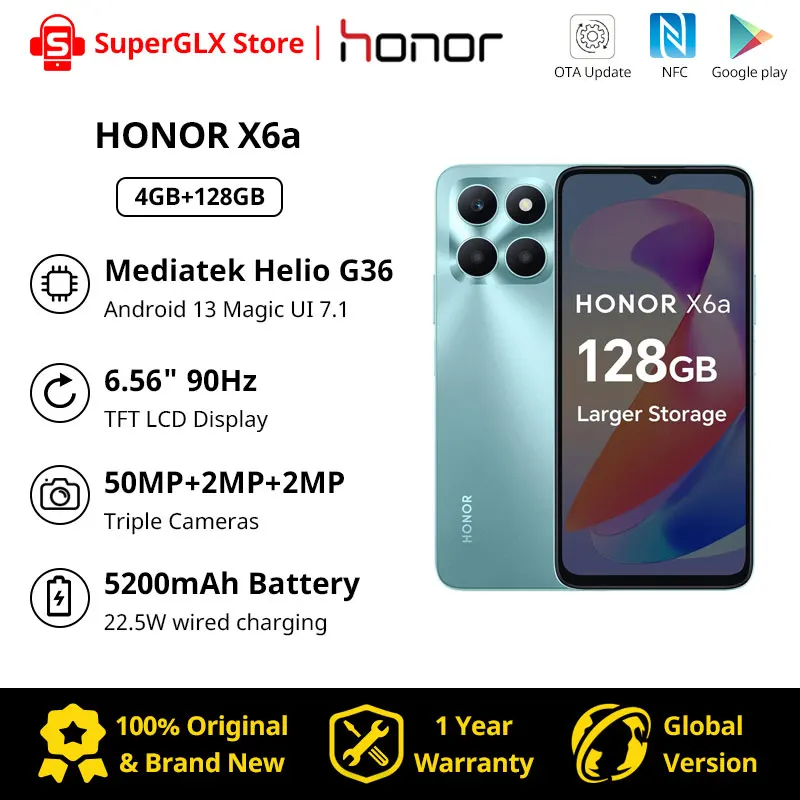 Original-Honor-X6a-Global-Version-6-56-90Hz-Fullview-Display-4GB-RAM ...
