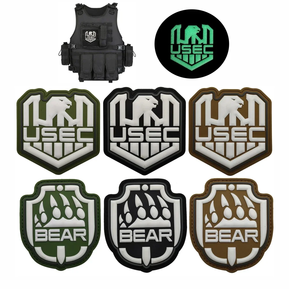 USEC Bear PVC Patch Game Fan Armband Badge Sticker Decal Applique ...