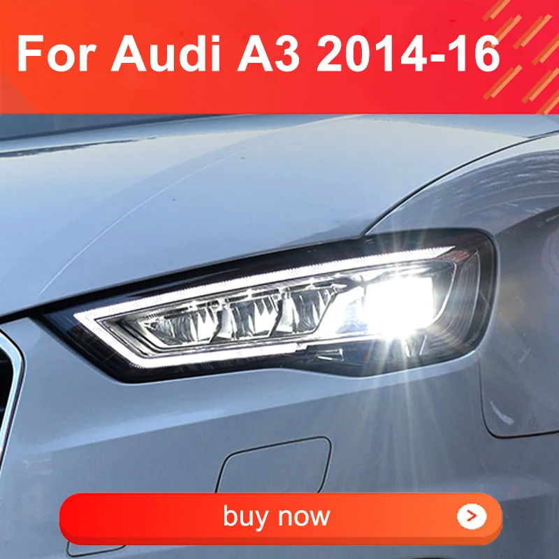 Faros-delanteros-LED-para-Audi-A3-faros-delanteros-con-lente-de ...