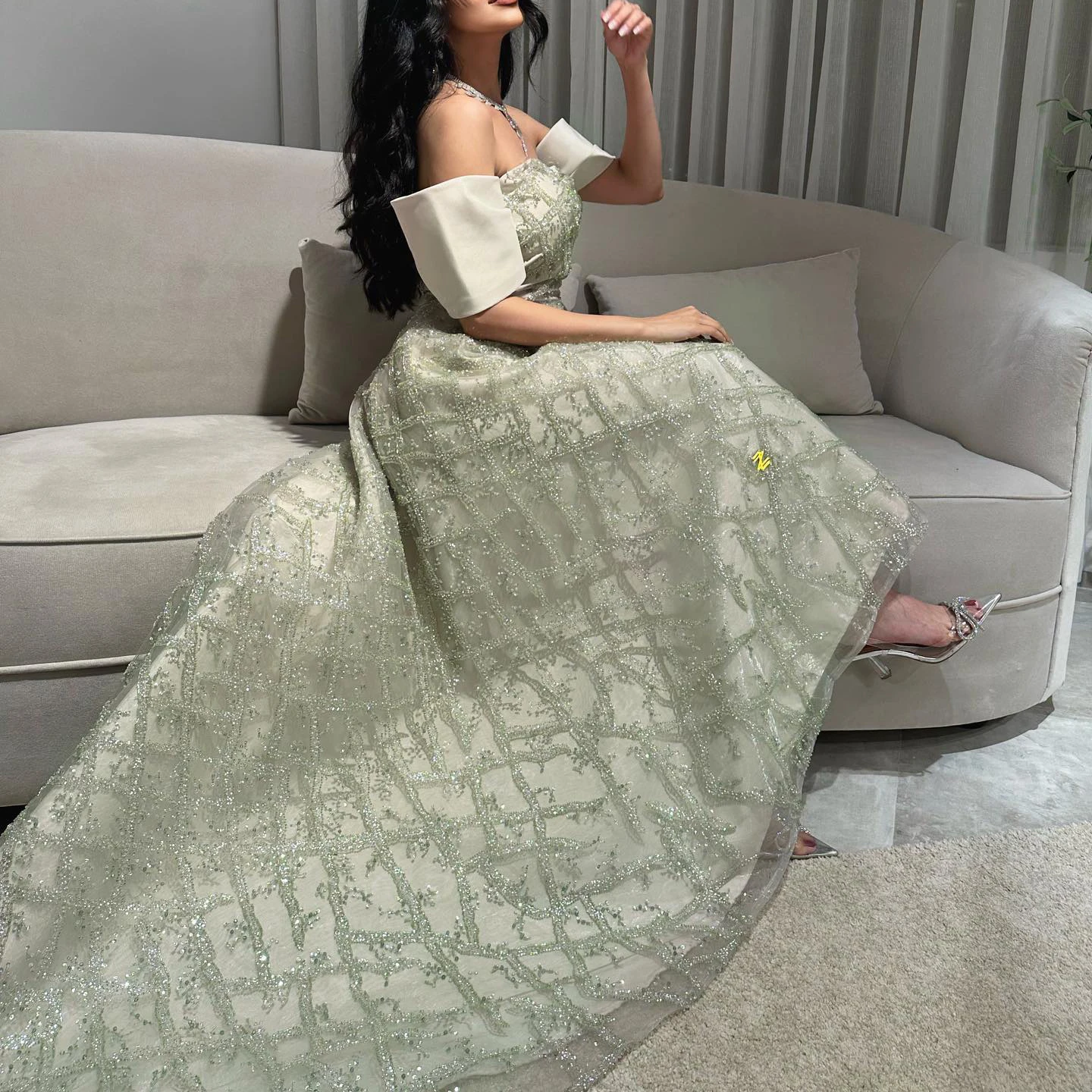 Sharon-Said-Saudi-Arabia-A-line-Sage-Green-Evening-Dresses-for-Women ...