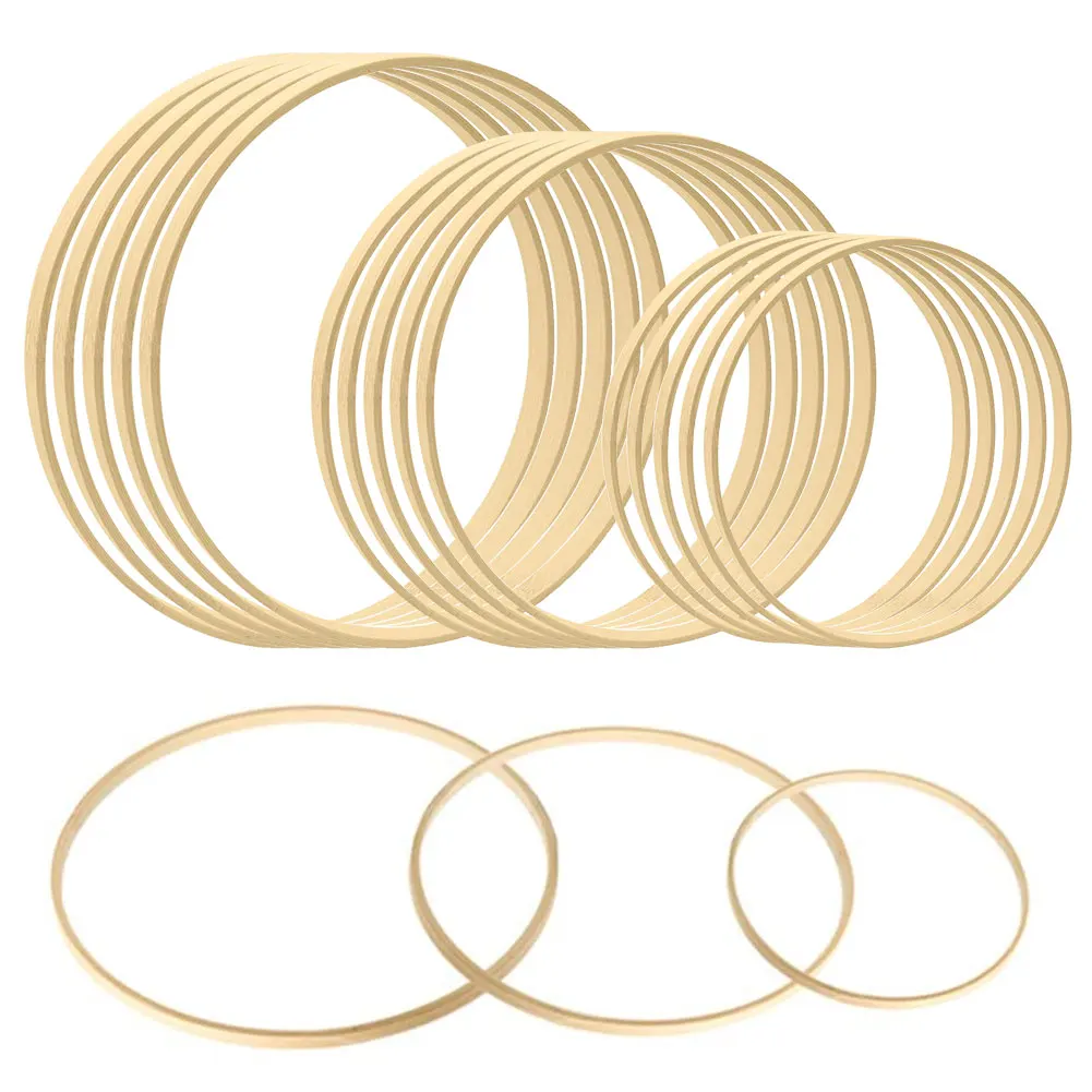 5-10pcs-10-30cm-Home-Decor-Bamboo-Ring-Wooden-Circle-Round-Catcher-DIY ...
