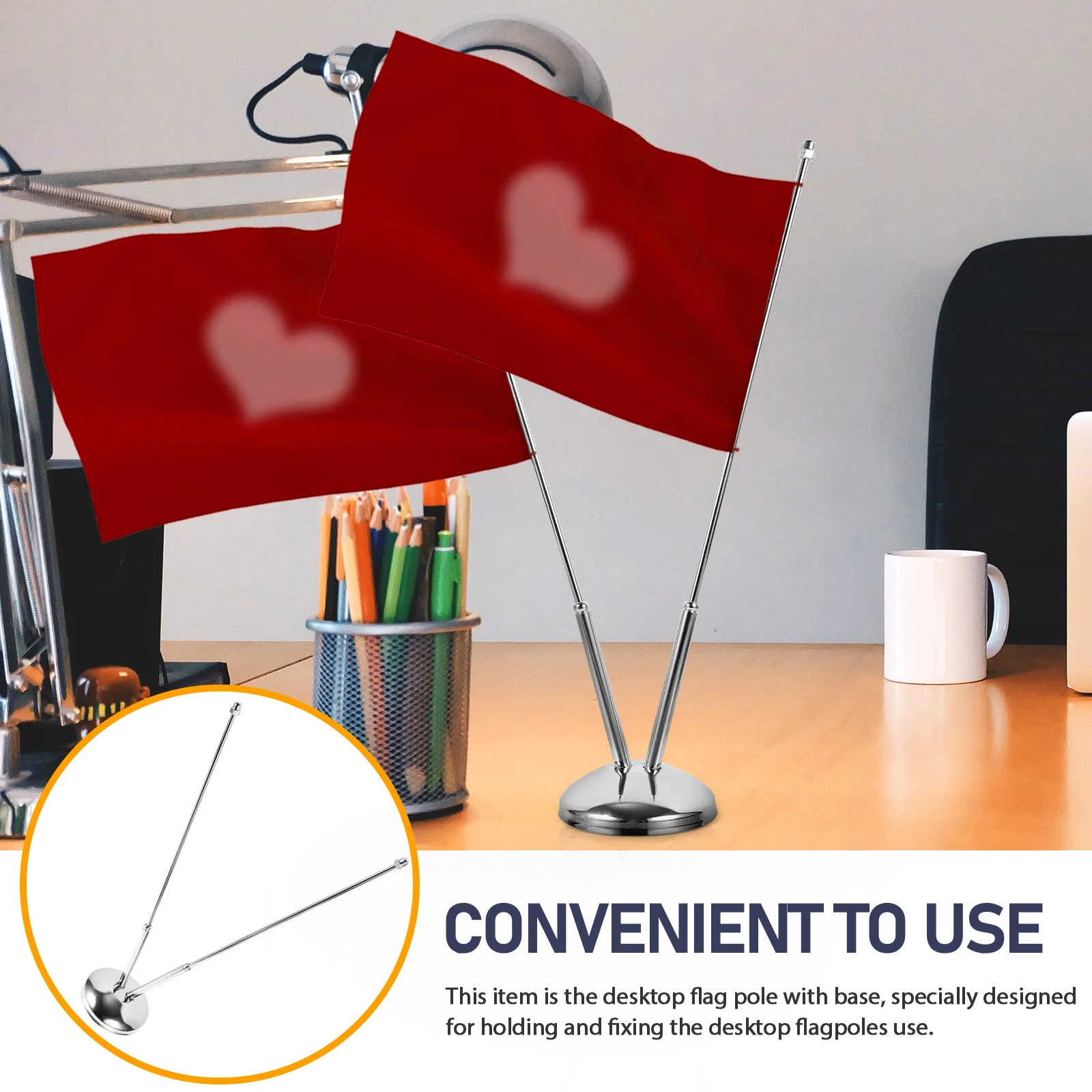 Table Flag Pole Office Flagpole Small Stand Practical Holder Indoor ...