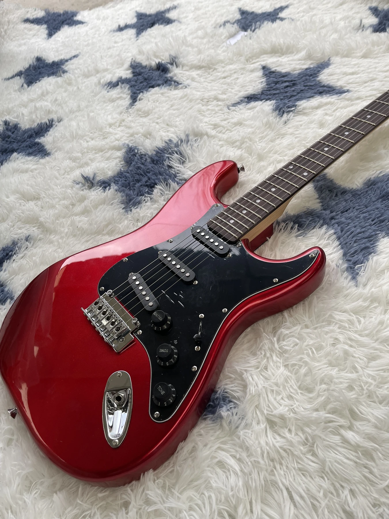 Red And Black Electric Guitar