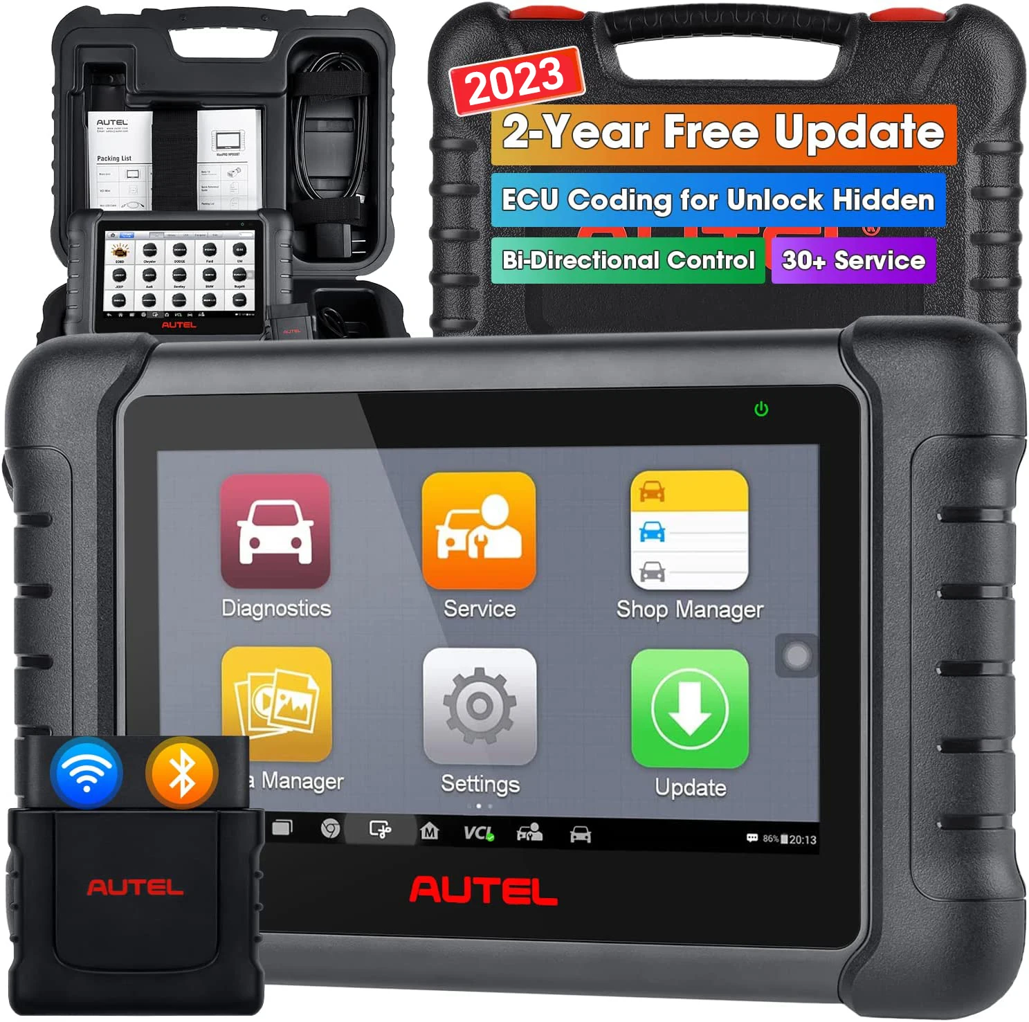 Autel MaxiPRO MP808BT Lite 무선 자동 진단 검사 도구, 업그레이드 MP808/DS808 스캐너, 양방향 ...
