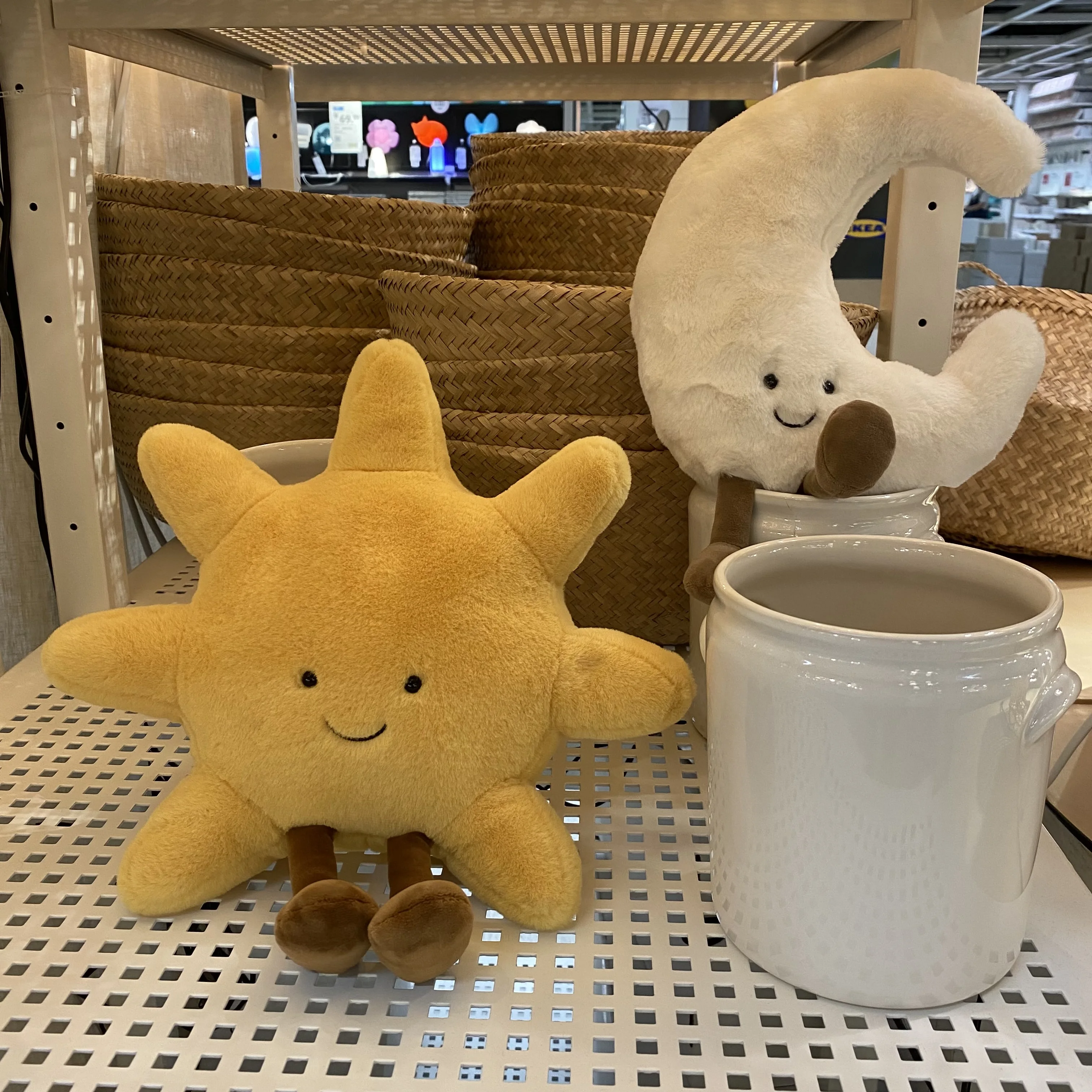 25/48cm Sun Moon Doll Cute Plush Toys Backpack Pendant Cartoon Living ...
