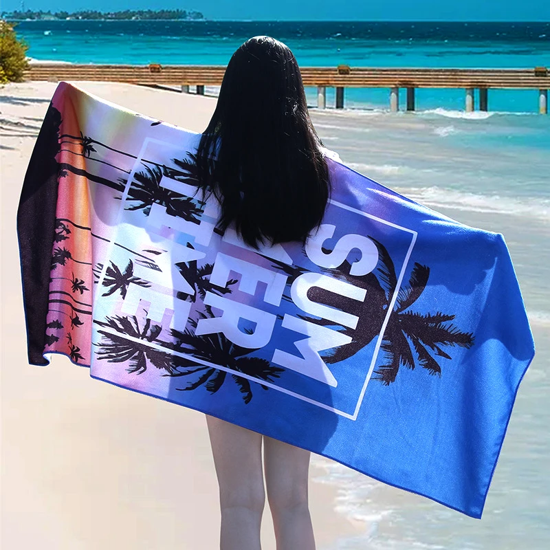 70x150CM Summer Microfiber Beach Towel Double-sided Velvet Printing ...