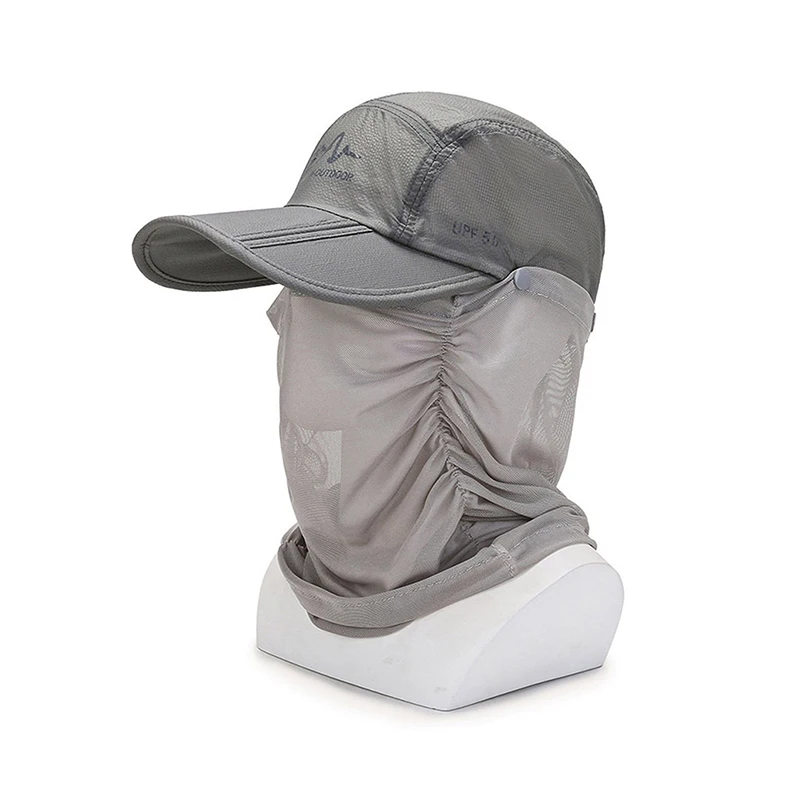 360 ° Portable Fishing Sun Hat Detachable Adjustable Face Mask Outdoor ...