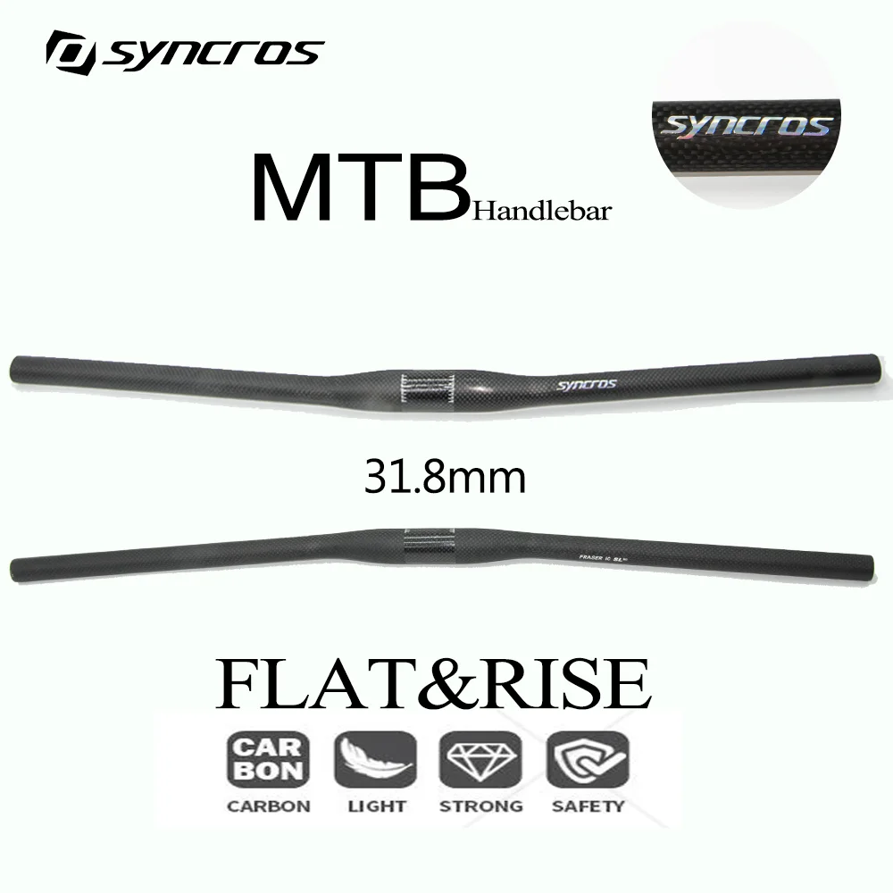 Syncros-Chrome-Logo-Mountain-HANDELBAR-Bike-Black-Full-Carbon-MTB ...