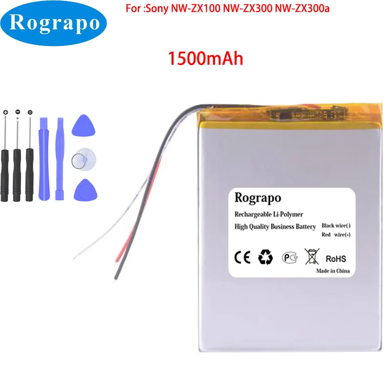 New 1500mAh Battery LIS1650 For Sony ZX100 ZX300 Player NW-ZX100 NW-ZX300