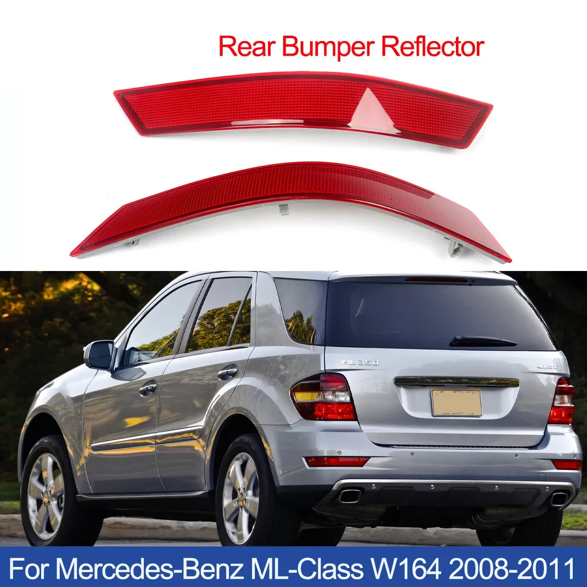 Left Right Rear Bumper Fog Light Tail Fog Lamp Reflector Lens For ...