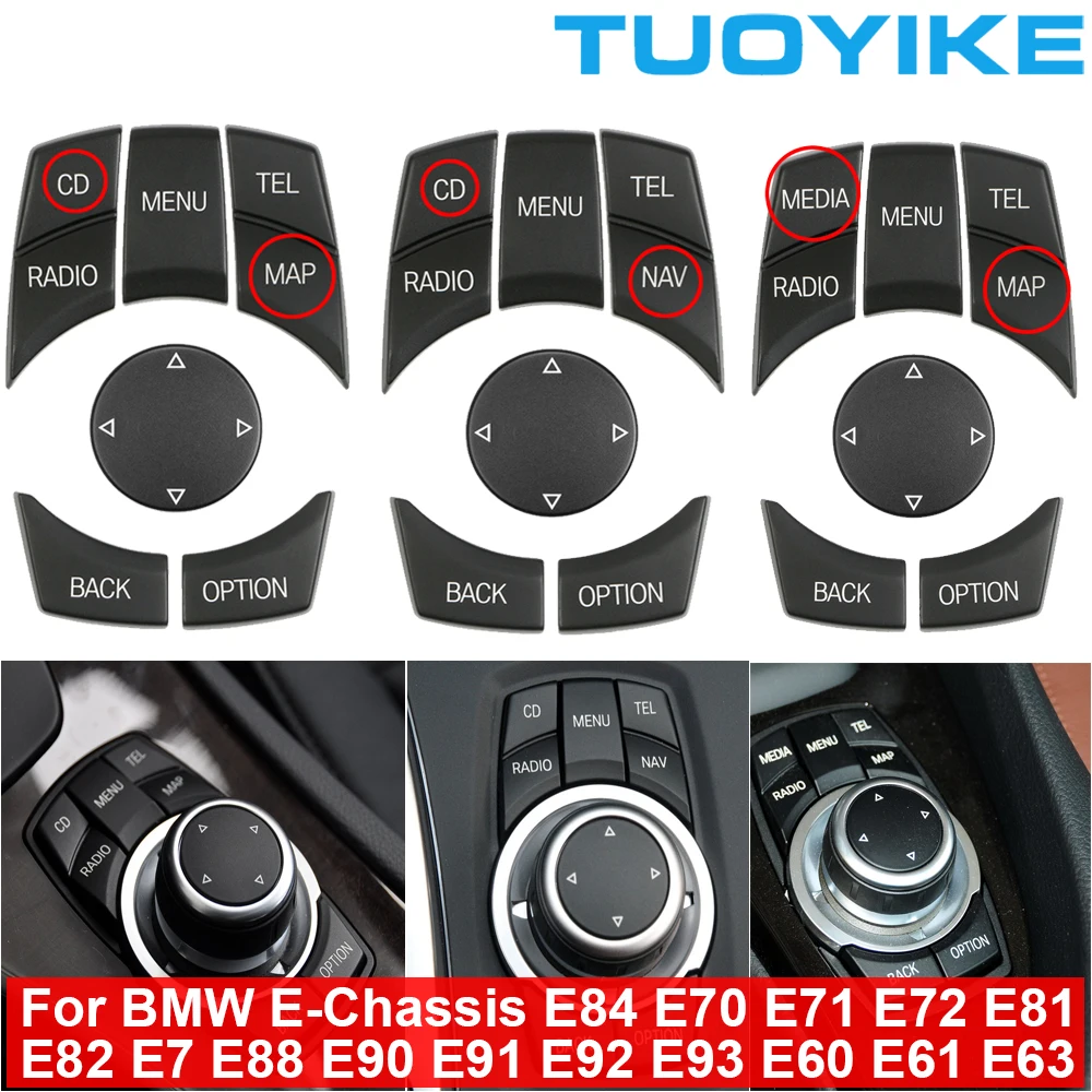 Car-Interior-Console-CIC-i-Drive-Multimedia-Control-Button-For-BMW-1-3 ...