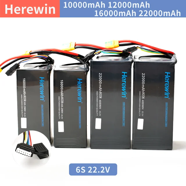 Herewin 16000MAH Battery 22.2v 6S 20C Agriculture Drone Battery ...