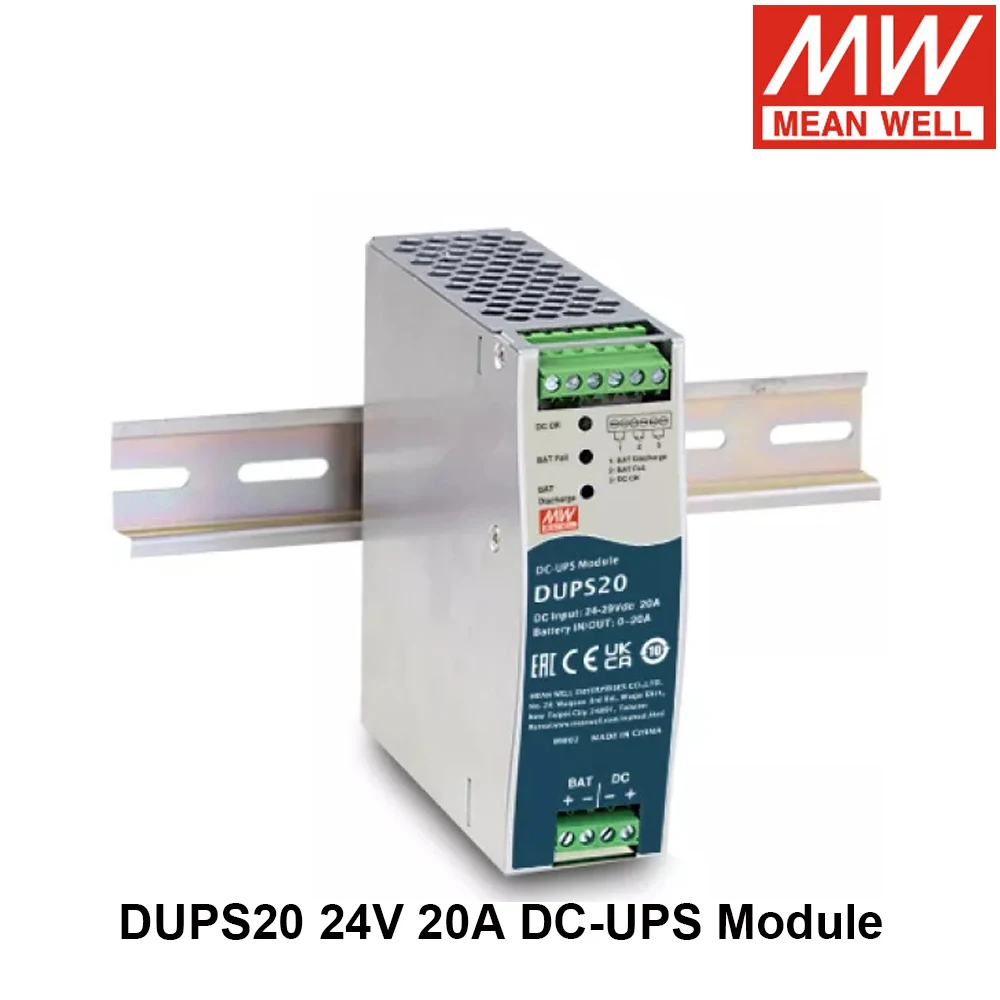 MEAN-WELL-DUPS20-24V-20A-DIN-Rail-Type-Uninterruptible-DC-UPS-Module ...