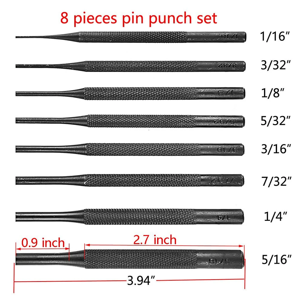 9Db Professional Roll Pin Punch Set Case Grip Punchiths Ékszerek És ...