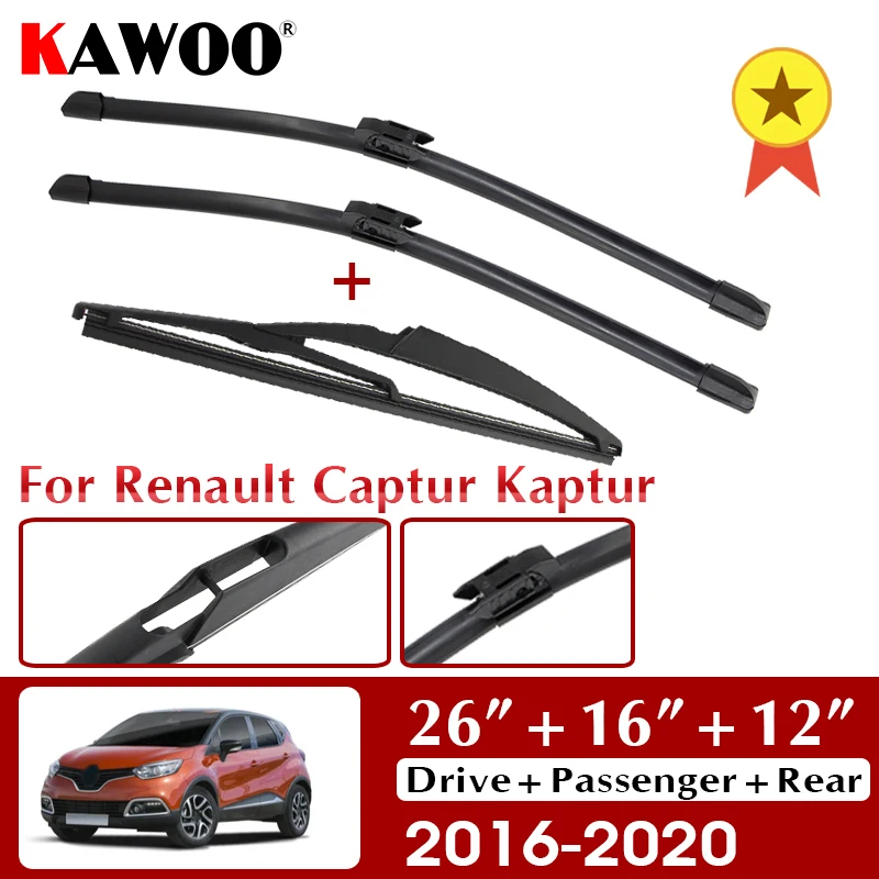 KAWOO-Wiper-Front-Rear-Wiper-Blades-For-Renault-Captur-Kaptur-2016-2017 ...
