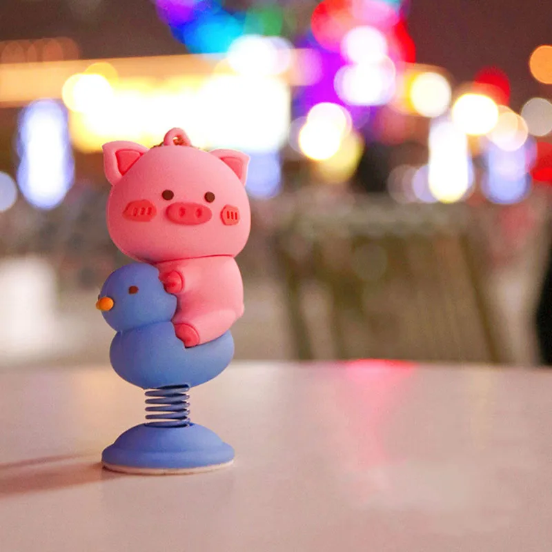 Cochon - Tableau de bord de voiture en PVC, Animal mignon, jouets de ...