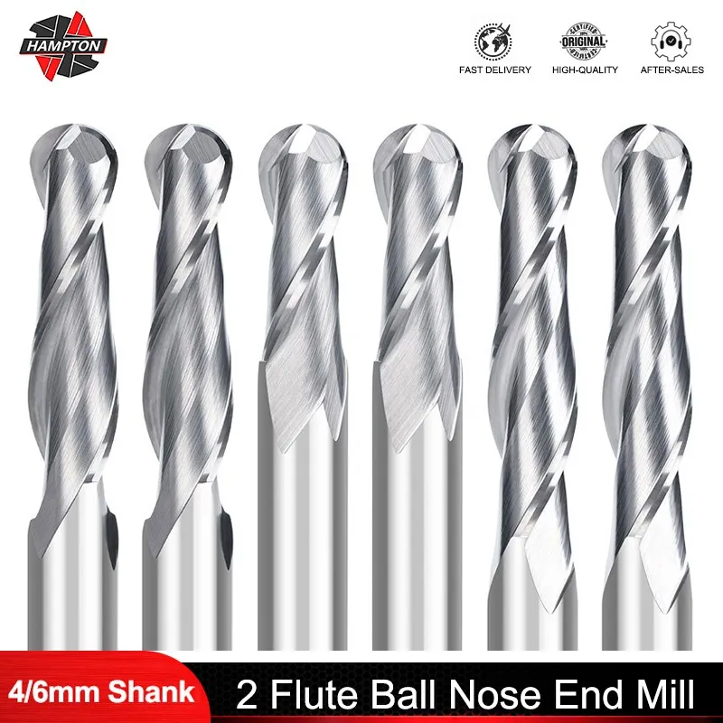 12mm Ball Nose End Mill Wood | Milling Cutter Ball Nose 3.175 - 2 Flute Ball Nose End - Aliexpress