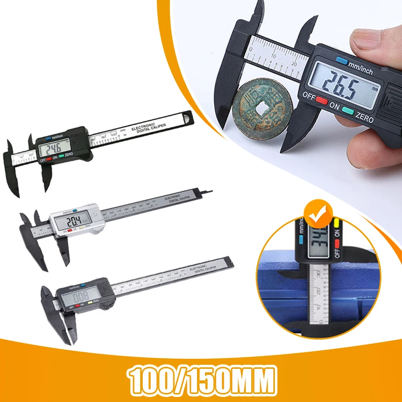 150mm-Mini-Digital-Caliper-LED-Electronic-Vernier-Plastic-Digital-6Inch ...