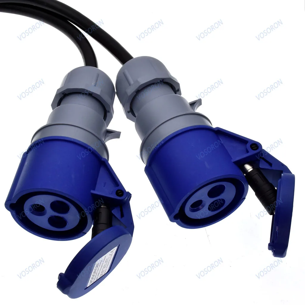 32amp Socket 32A 3 Phase Y Splitter Lead - 32A 5 Pin Ceeform To 3 X 32A ...