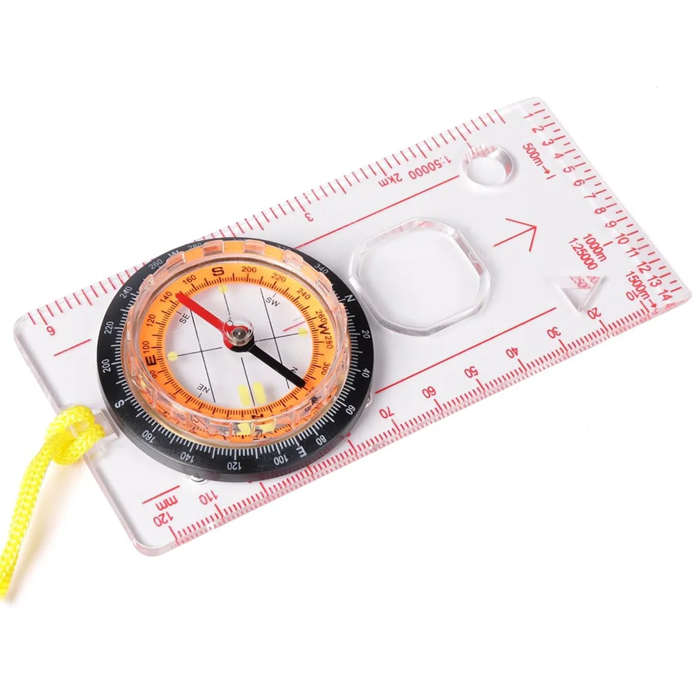 Multifunctional Equipment Guiding Tools Transparent Plastic Compass Map ...