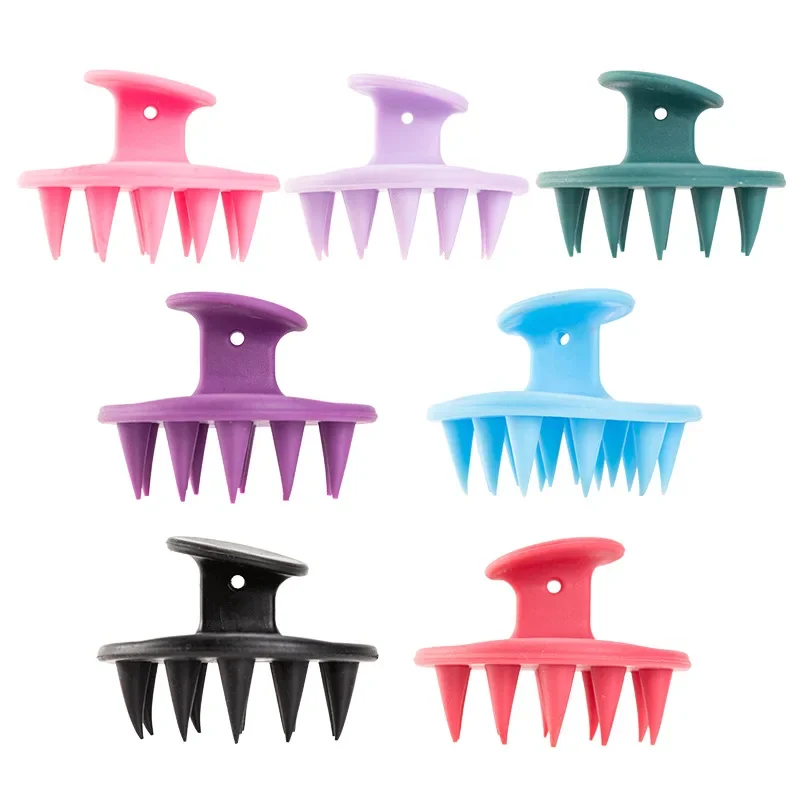 Silicone-Shampoo-Brush-Hair-Scalp-Massager-Long-Stiff-Spikes-for-Long ...
