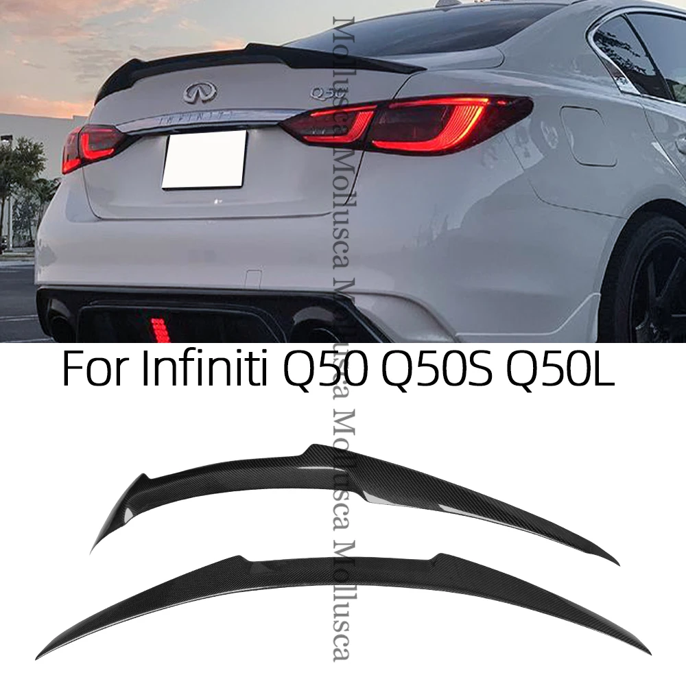 For-Infiniti-Q50-Q50S-Q50L-M4-Style-Carbon-fiber-Rear-Spoiler-Trunk ...