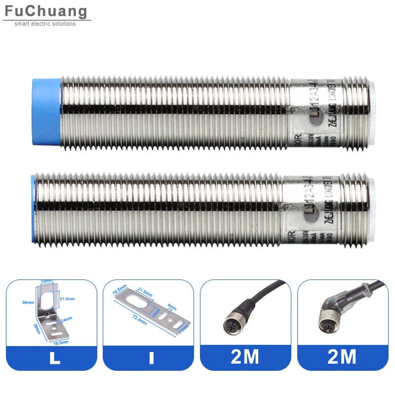 Inductive-Proximity-Sensor-Switch-4-pin-M12-Mounting-Bracket-and ...