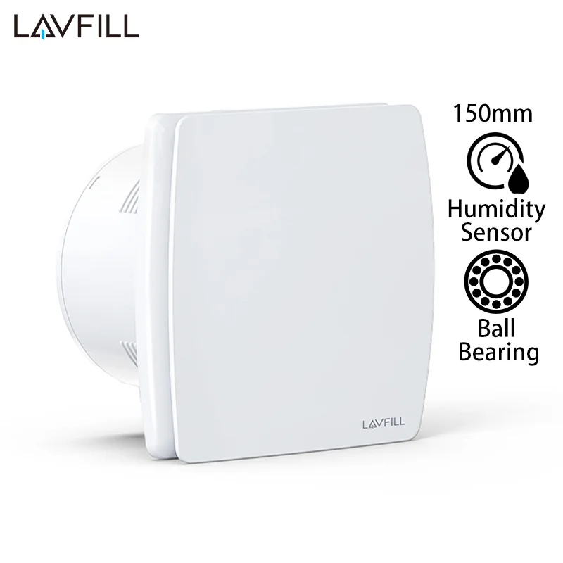 220v 6 Inch 150mm Timer Humidistat Shower Bathroom Extractor ...