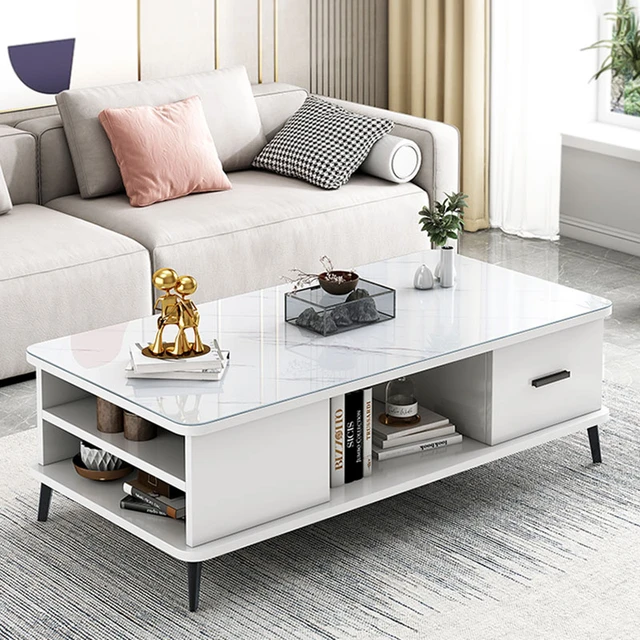 White Coffee Table With Storage