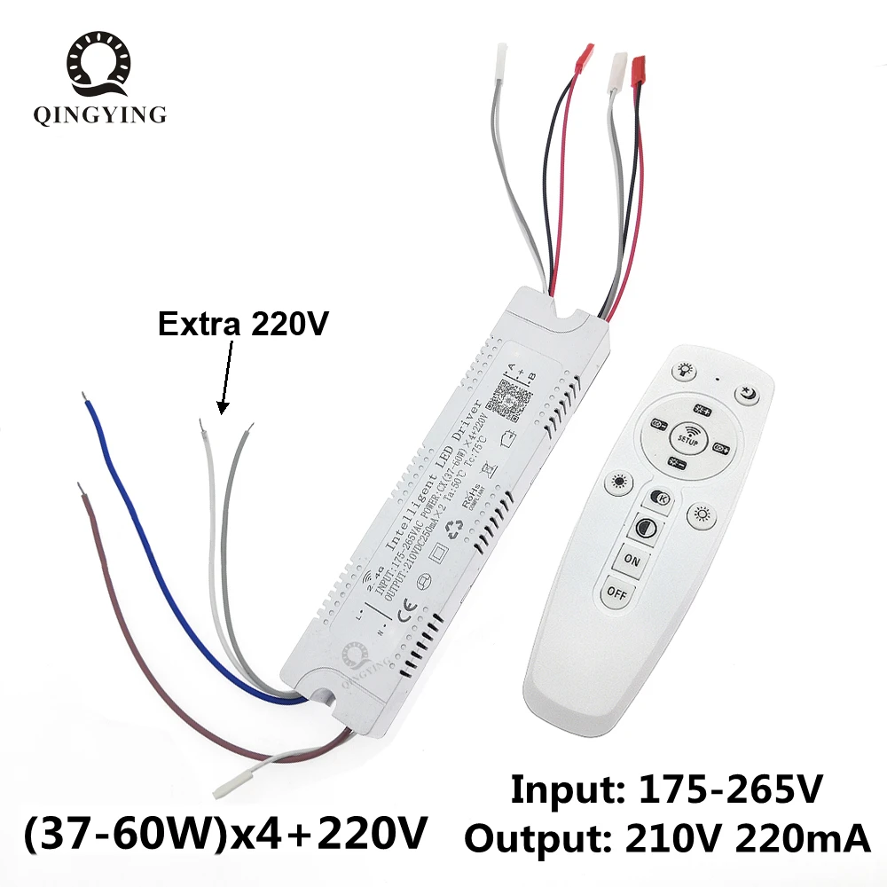 1-5pcs-2-4G-Intelligent-LED-Driver-Module-37-60Wx4-220V-RF-Remote-APP ...