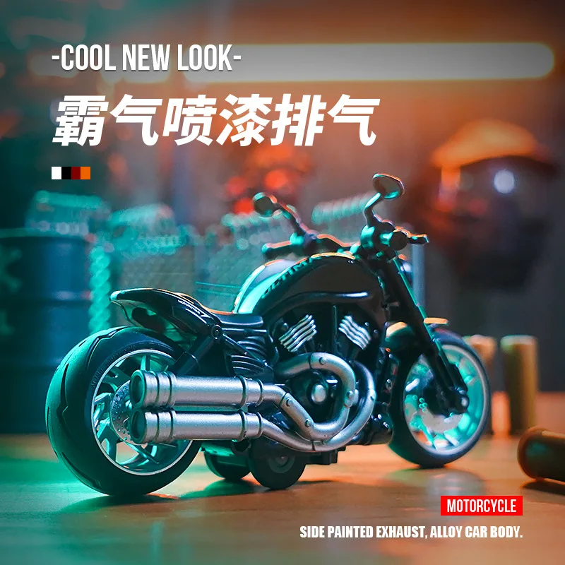 1-12-Harley-Wolverine-wide-tire-alloy-pull-motorcycle-model-with ...