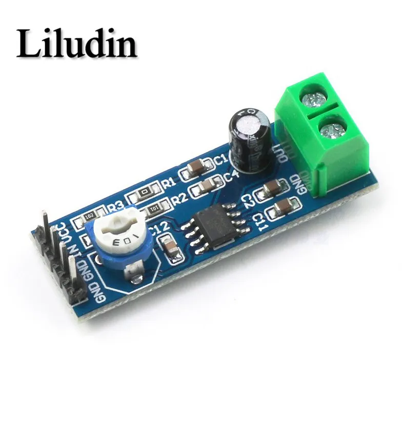 Lm386 Audio Power Amplifier Module 200 Times Gain Amplifier Board Mono ...