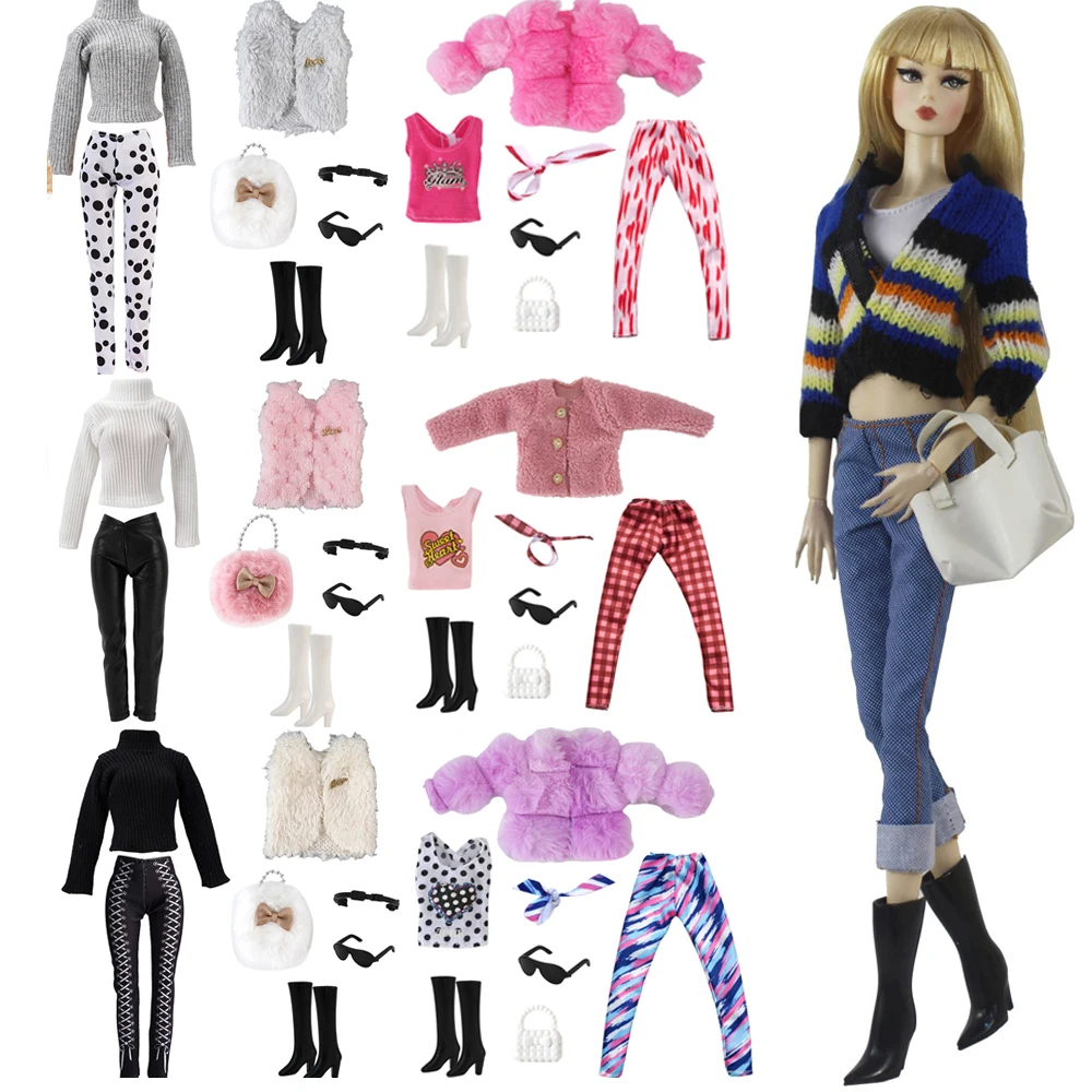 Fur-Coat-Winter-Suit-For-Barbie-Clothes-Dolls-Accessories-Furniture ...