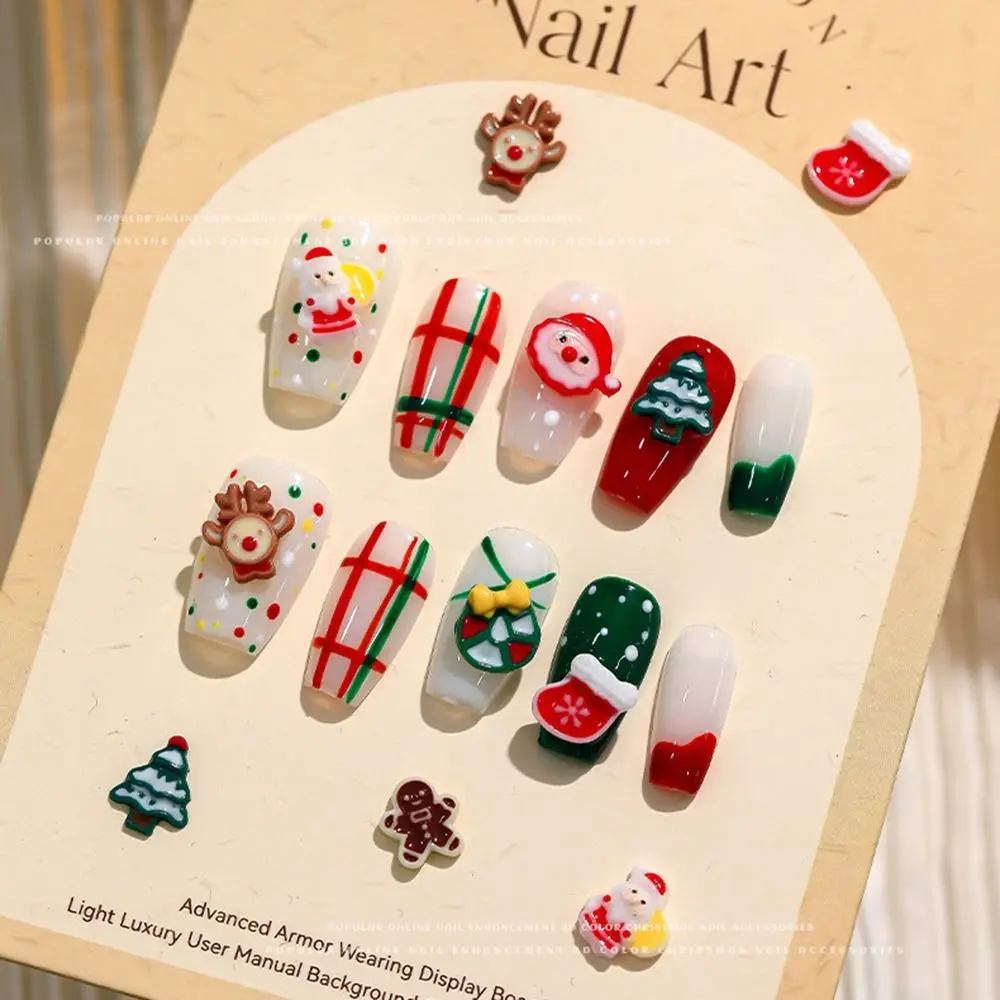 10pcs-Socks-Nail-Charms-3D-Snowman-Resin-Nail-Decorate-Accessories-Elk ...