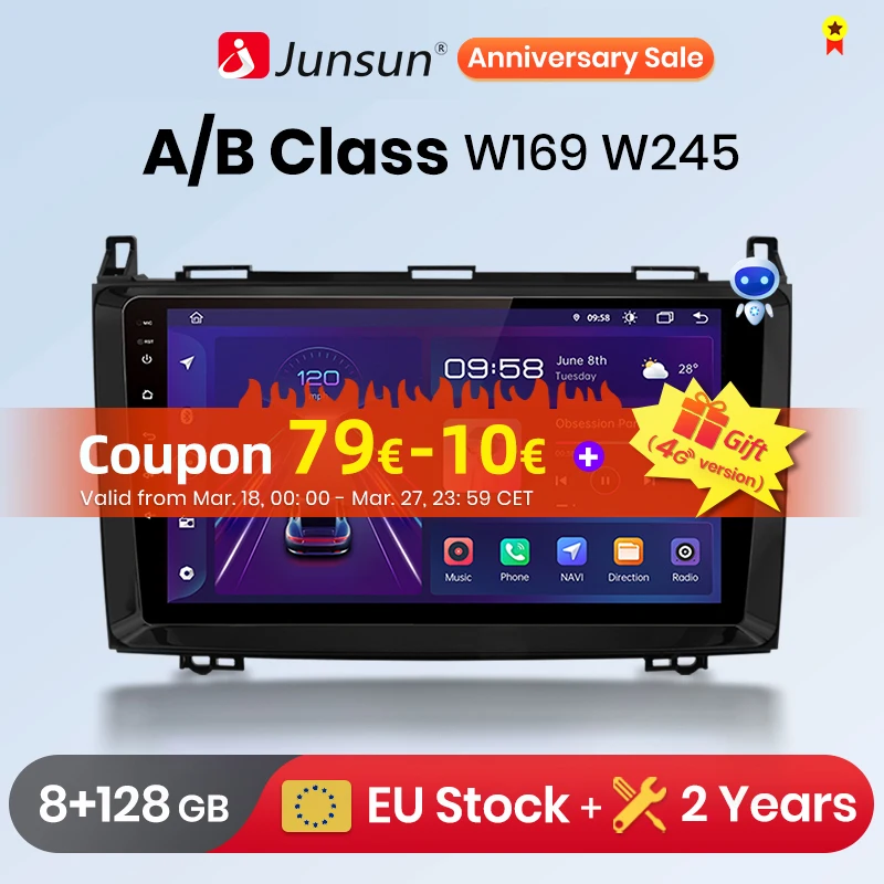 Junsun-V1-Pro-8G-128G-For-Mercedes-Benz-W169-W245-B200-W906-Sprinter ...