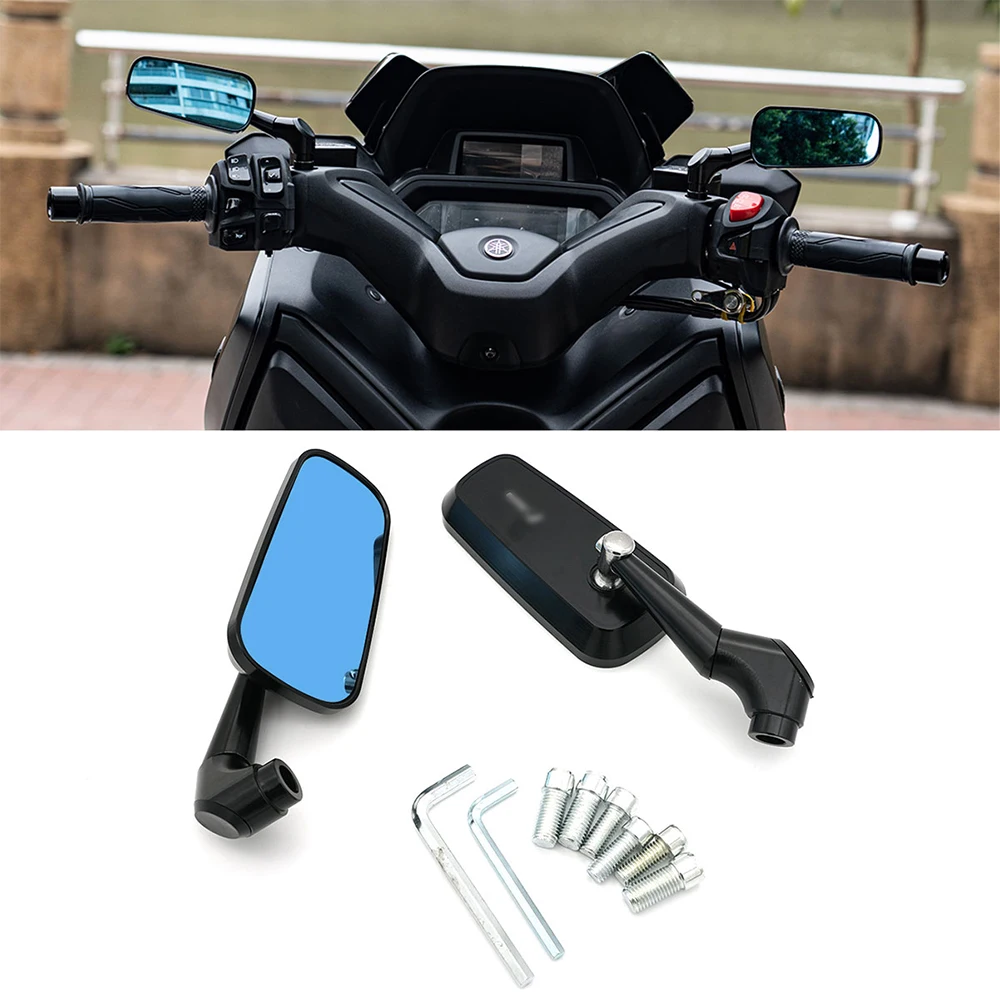 Motorcycle Side Mirrors SEMSPEED Universal CNC Rearview Mirrors For ...