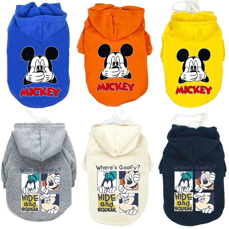 New-Pet-Dog-Disney-Clothes-Mickey-Drawstring-Hoodie-Outdoor-Sweatshirt ...