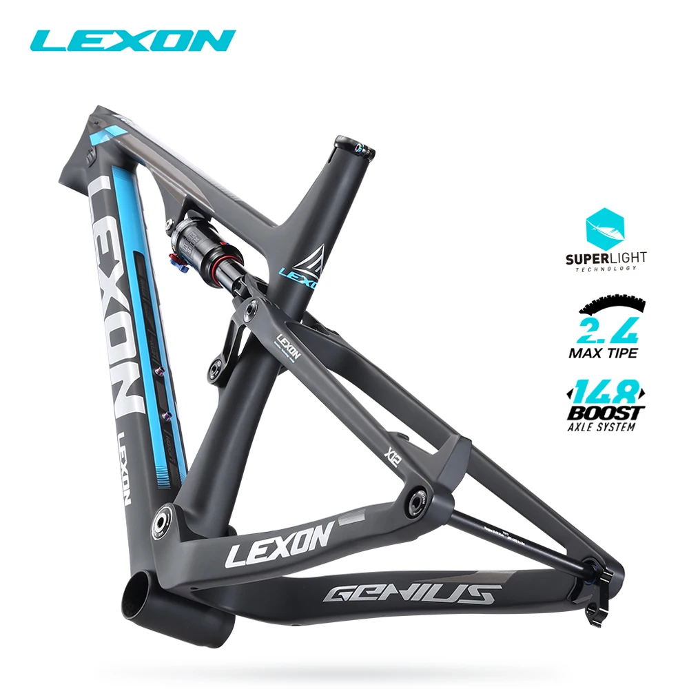 2022 LEXON 공식 MTB 풀 서스펜션, 29er 산악 자전거 프레임, BB92 카본 서스펜션 프레임, XC 자전거 부품 ...