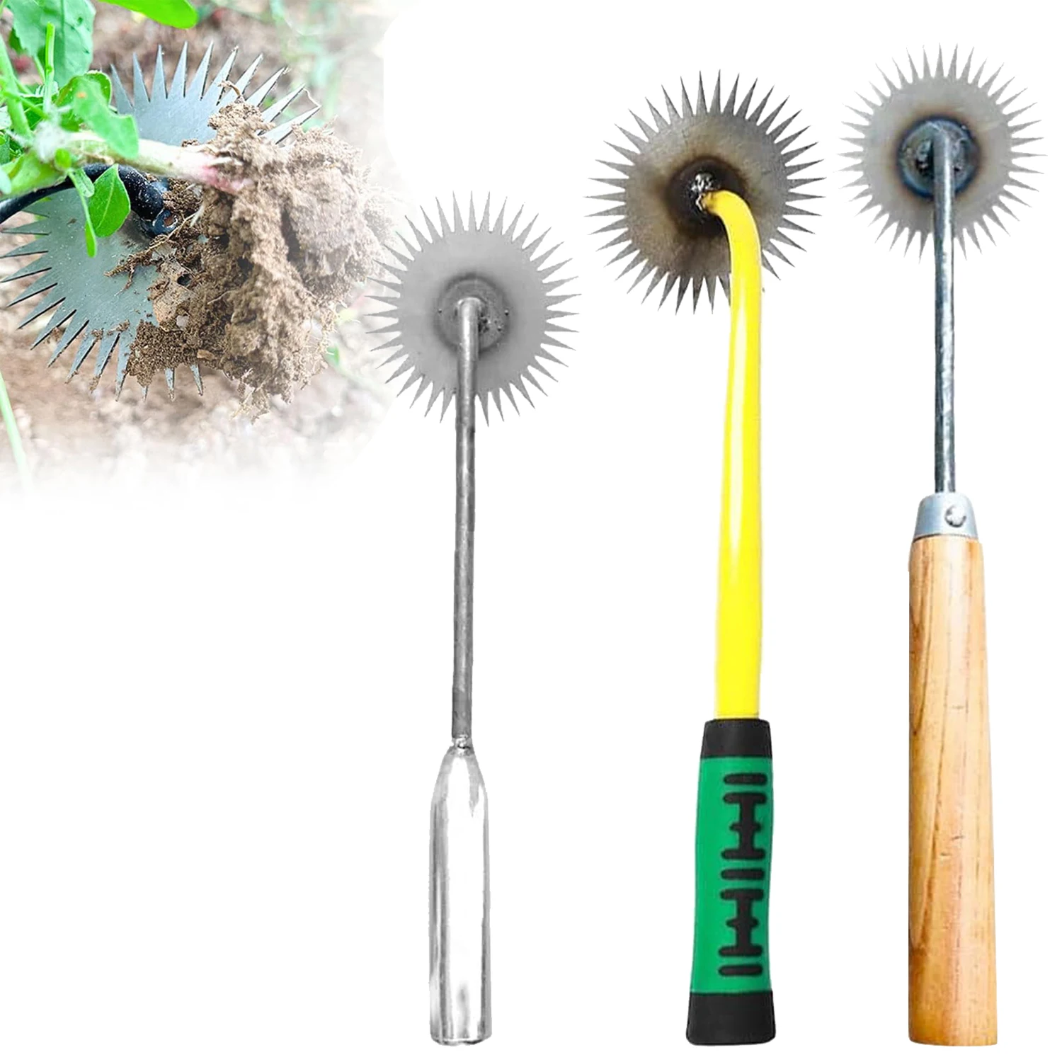 Sunflower-Weeding-Long-Handle-Rake-Gardening-Hoe-Weeding-Rake-Loosen ...