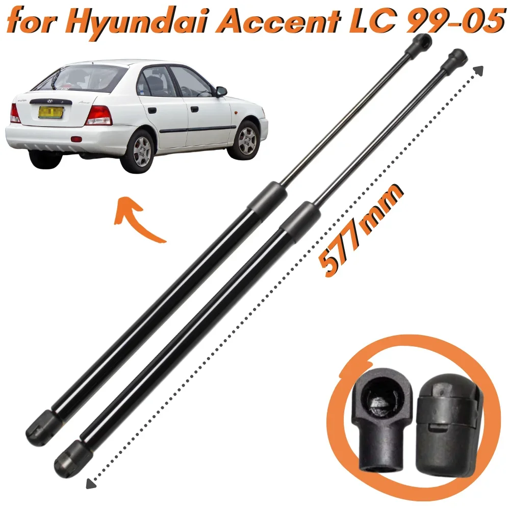 Qty(2) Trunk Struts for Hyundai Accent II (LC) 1999-2005 Hatchback Rear ...