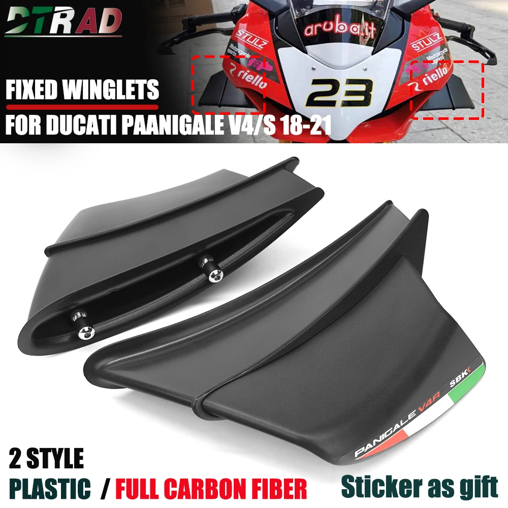 V4 For DUCATI Panigale V4 V4S V4R 2018-2021 Motorcycle Winglets Air ...