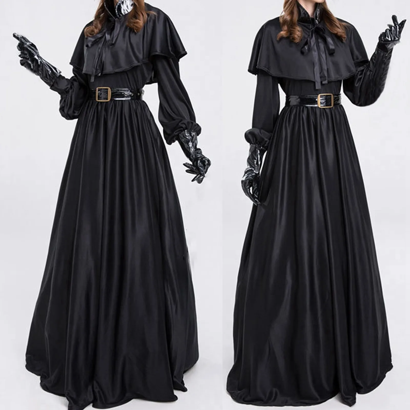 Solid-Color-Halloween-Women-s-Dresses-Medieval-Cosplay-Costumes-Summer ...