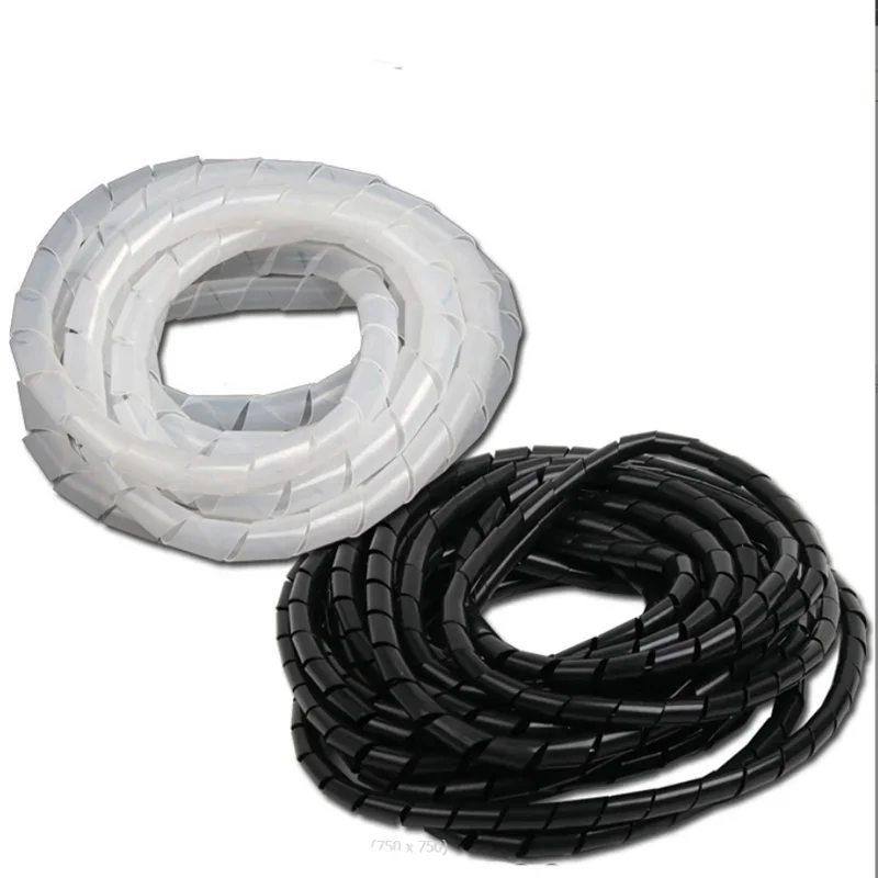 4 rolls/ 1 set Spiral Wrapping Cable Casing Diameter 8mm x 12m Cable ...