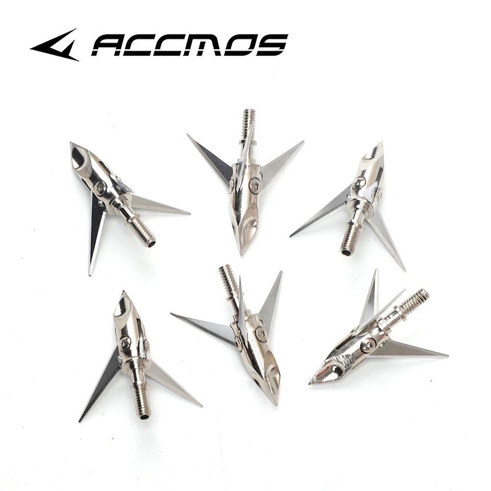 6-12Pcs-Archery-Arrowhead-Stainless-Steel-Broadhead-Arrowhead-100GR-3 ...