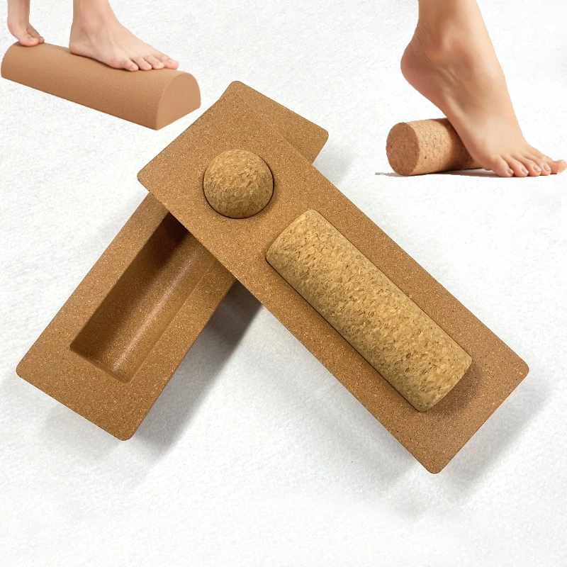 Cork Balance Board Premium Cork Wobble Board Foot Roller Split Half ...