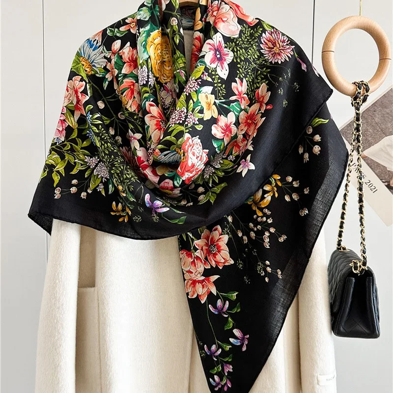 Large-Square-Wool-Scarves-Wraps-for-Autumn-Winter-Use-2024-Floral ...