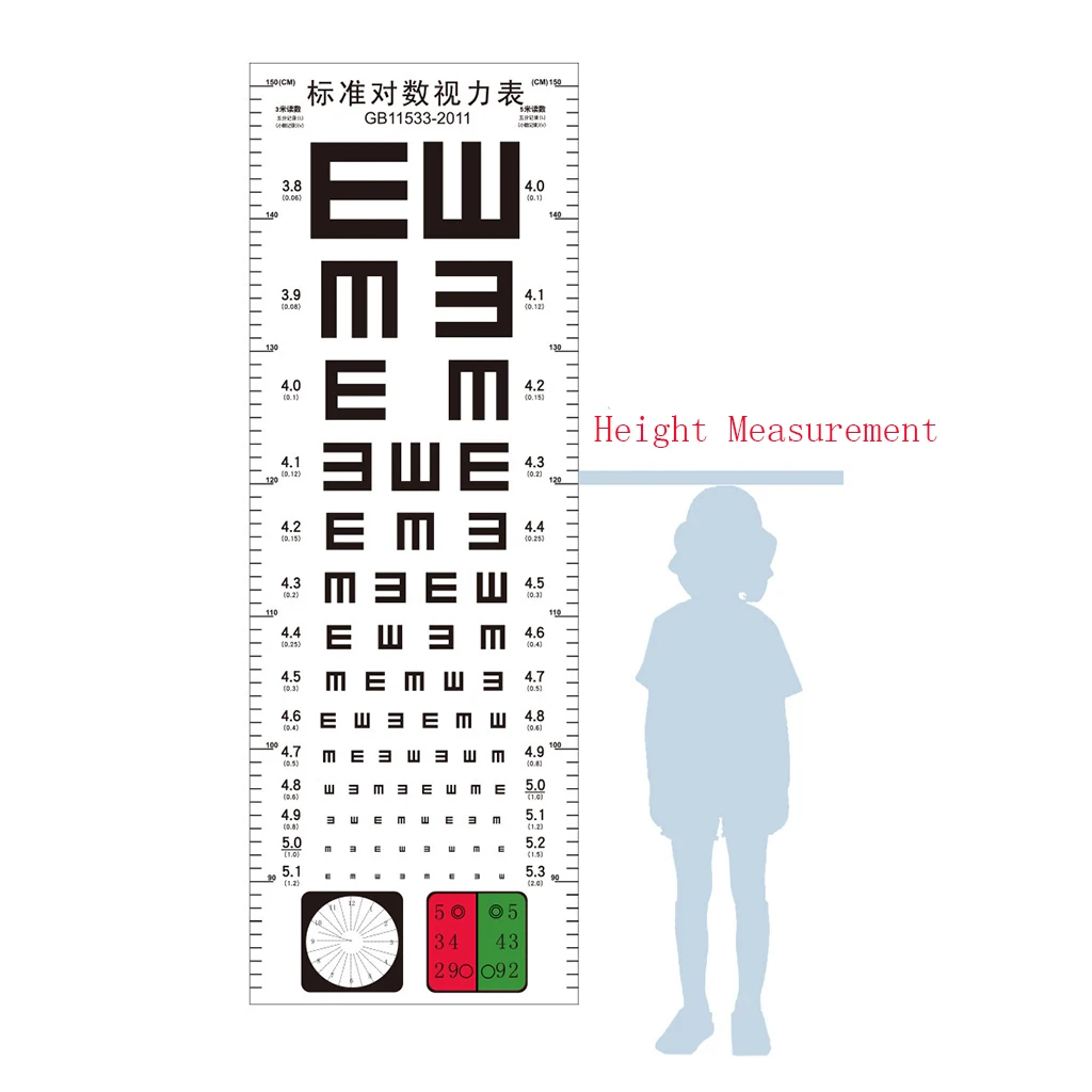 Waterproof-Tear-Resistant-Snellen-Eye-Chart-with-Height-Measurement ...