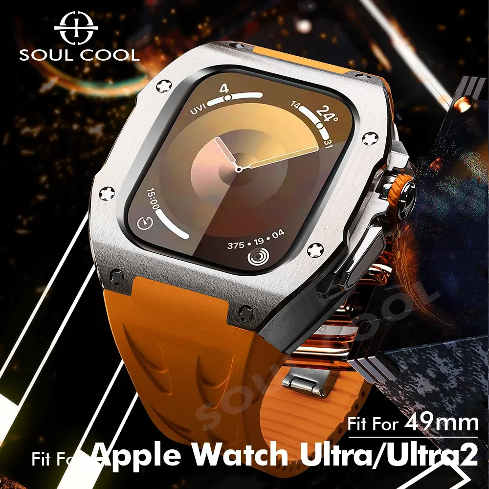 For-Apple-Watch-Ultra-2-49mm-case-Customization-Retrofit-Kit-Titanium ...